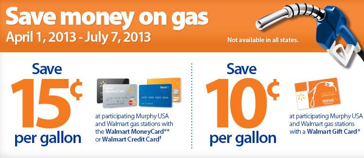 Save Money on Gas from Walmart (Up to $0.15 per gallon)