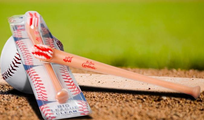 MLB St Louis Cardinals Baseball Bat Toothbrush 2-Pack $6.99 (+ other teams)